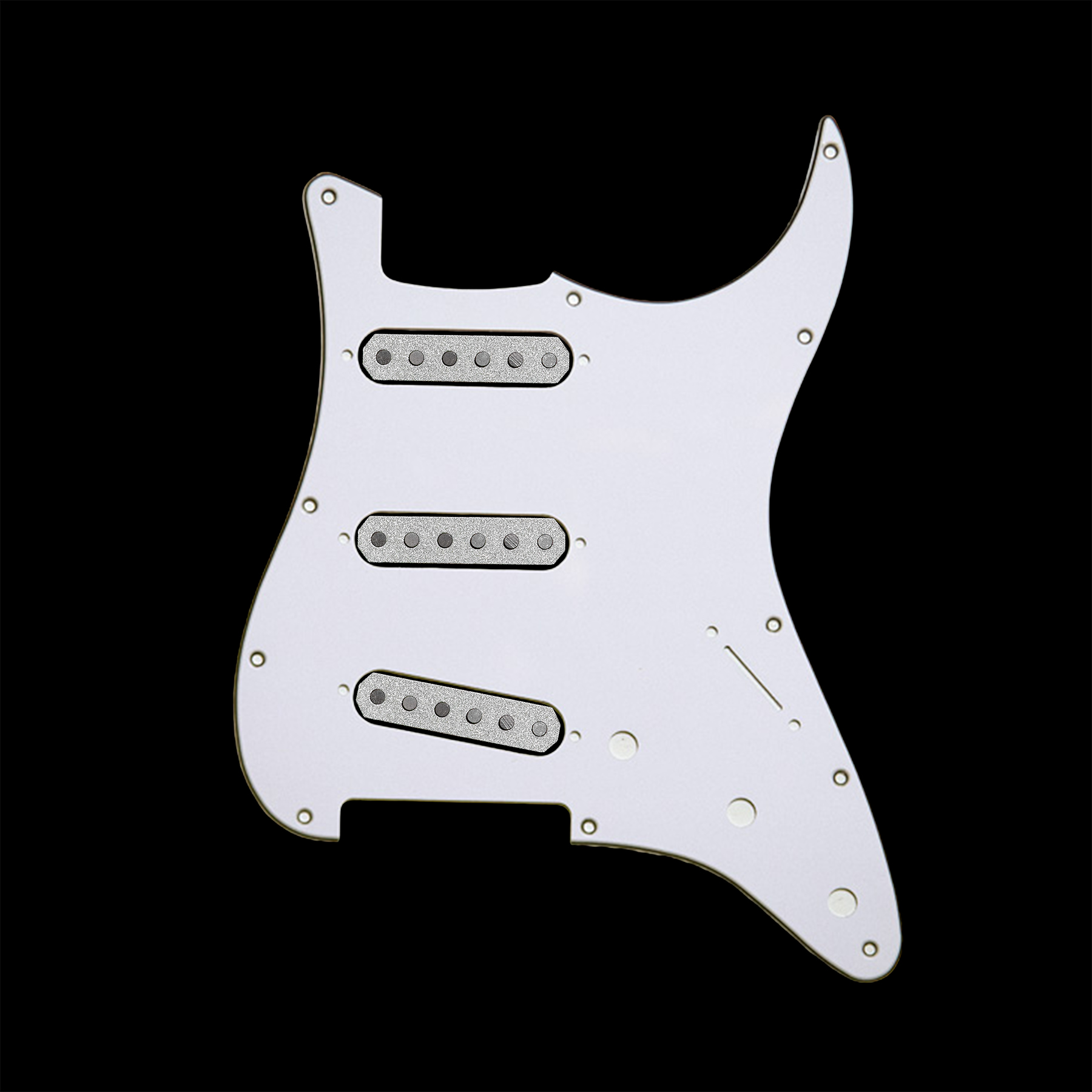 Silver Metallic SSS | White Loaded Pickguard – MultiWind Pickups
